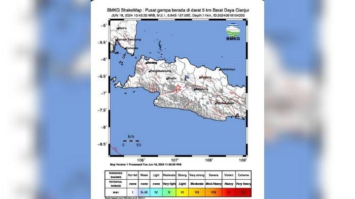 Gempa Terkini di Jawa Barat, Baru Saja Melanda Cianjur Siang Ini, BMKG Beri Penjelasan ...