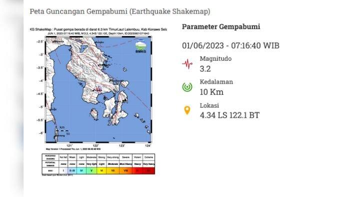 Dua Gempa Bumi Dirasakan Melanda Indonesia Kamis Pagi Ini, di Ambon 5,5 Disusul Konawe Selatan ...
