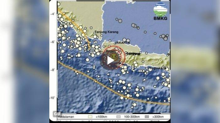 Gempa Terkini di Jawa Barat, Melanda Sukabumi Beberapa Saat Lalu, Pusat Lindu di Darat ...