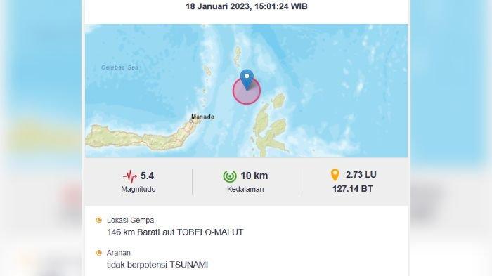 Gempa 5,4 Mengguncang Tobelo Maluku Sore Ini, BMKG Langsung Beri ...