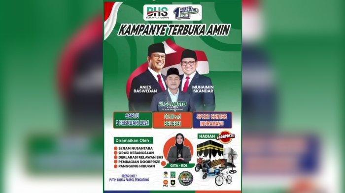 AMIN Kampanye Terbuka di Indramayu Hari Ini, Kabarnya Akan Diisi oleh Istri Anies dan Muhaimin ...
