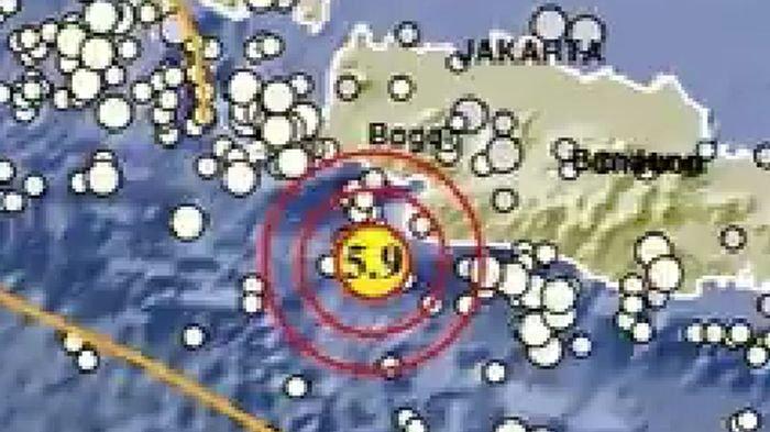 Gempa Terkini M 5,9 di Bayah Banten, Guncangannya Dirasakan Kencang di Sukabumi, Garut Juga ...