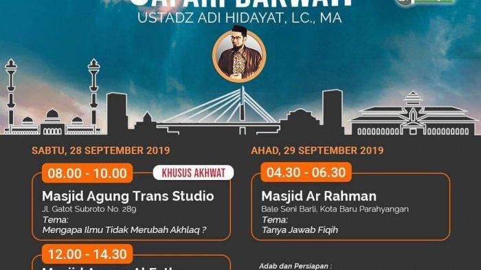LIVE STREAMING Safari Dakwah Ustaz Adi Hidayat di Bandung dan ...