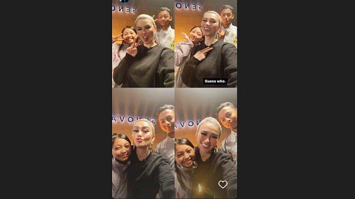 Devina dan Aditia Dua Pelajar SMP Negeri 1 Ciawi yang Viral Senang dan Bangga Ketemu Agnez Mo ...