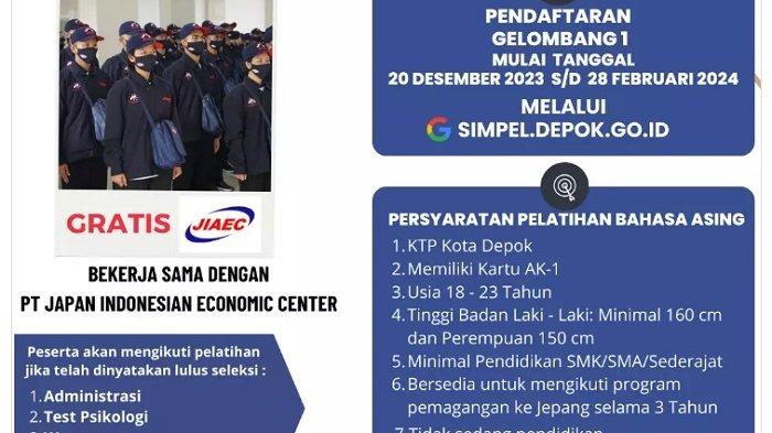 Kesempatan Kerja dan Magang di Jepang, Disnaker Kota Depok Buka Pelatihan untuk Warga Depok ...