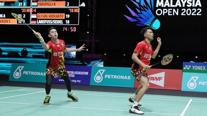 Fajar/Rian Susul Ahsan/Hendra ke Perempat Final Malaysia Open 2022 - Tribunnewsdepok.com
