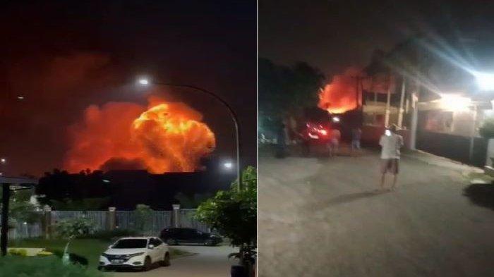 Gudang Peluru Yon Armed 7 TNI Meledak, Api Membumbung Tinggi, Terdengar ...