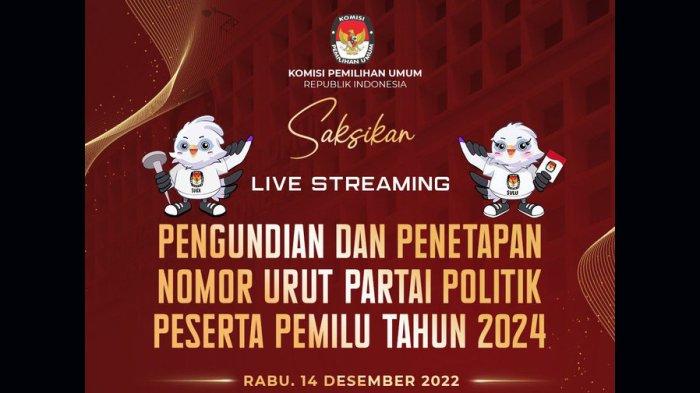 KPU RI Resmi Tetapkan Nomor Urut 17 Partai Politik Peserta Pemilu 2024 - Tribunnewsdepok.com