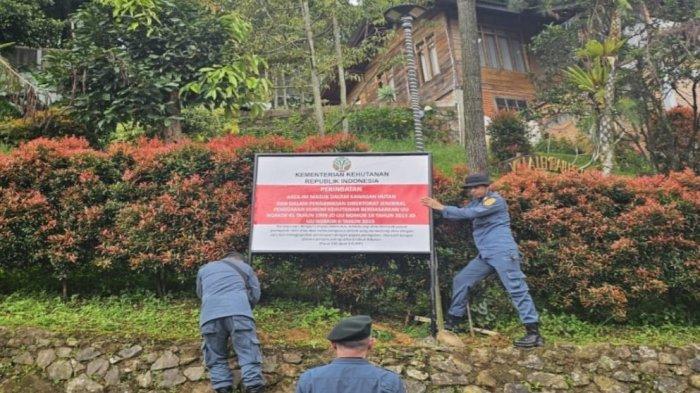 Penataan Kawasan Puncak, Kemenhut Segel 15 Vila Ilegal di Taman ...