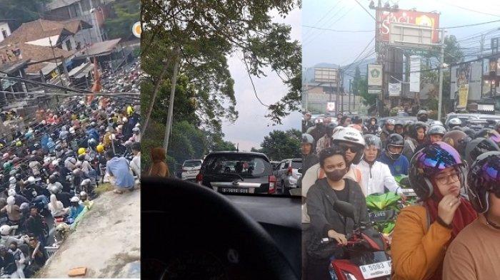 Macet di Puncak Bogor Masih Terjadi Hingga Minggu Petang, Sepeda Motor Kuasai Jalur One Way ...