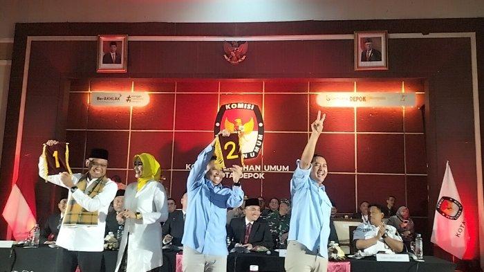 Hasil Undian Nomor Urut Pilkada Depok 2024: Imam-Ririn Nomor 1 dan Supian-Chandra Nomor 2 ...