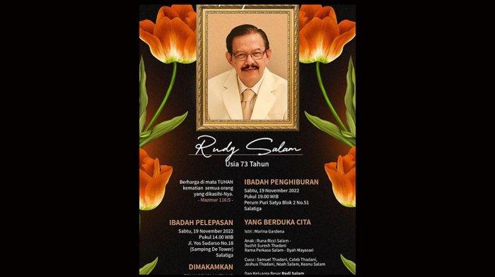 Gading Marten: Rudy Salam Akan Dimakamkan di Salatiga Kota Kelahirannya ...