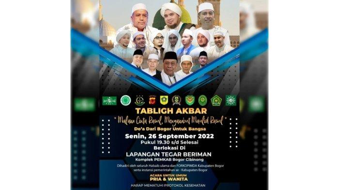 Gelar Tabliq Akbar di Lapangan Tegar Beriman Cibinong, Pemkab Bogor Hadirkan Enam Habib ...