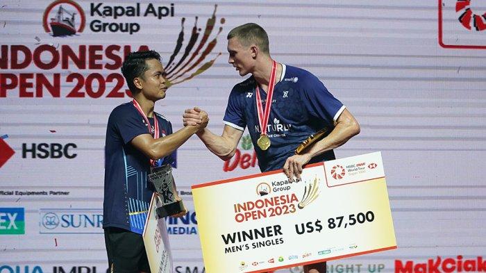 Viktor Axelsen Rebut Gelar Juara Indonesia Open 2023, Singkirkan Anthony Ginting Dua Gim ...