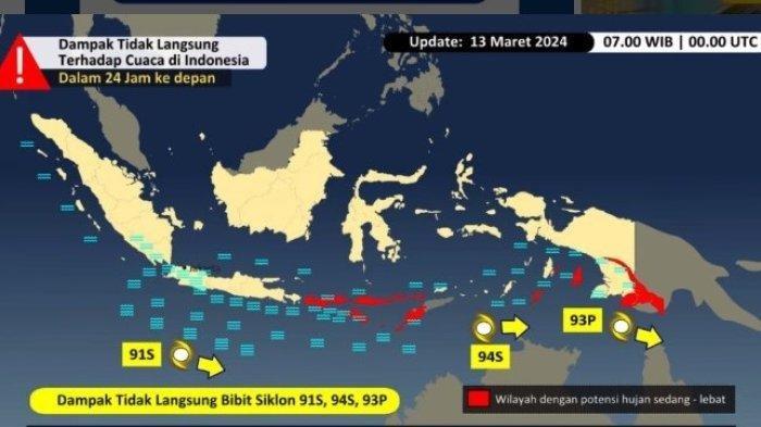 Bmkg Minta Masyarakat Ntt Waspada Bibit Siklon Tropis 94s Terpantau Di