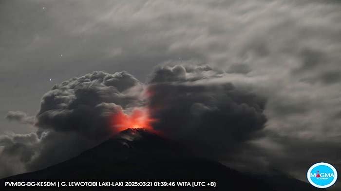 Kondisi Gunung Lewotobi Laki-laki 12 Jam Terakhir, Masih Meletus hingga Suara Gemuruh Kencang ...