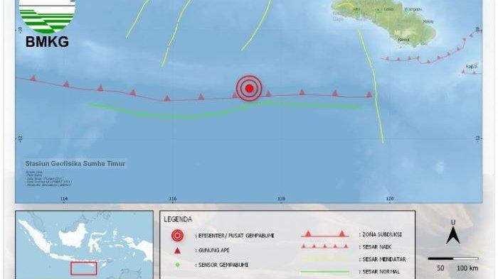 Gempa Berkekuatan 4,8 Magnitude Guncang Sumba Barat Daya - Tribunflores.com