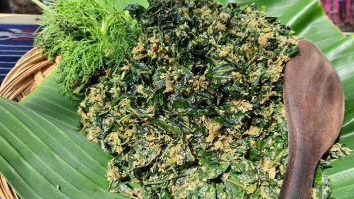 Kuliner Flores, Gurihnya Saung Lomak 'Urap Daun Singkong' Khas Manggarai - Tribunflores.com
