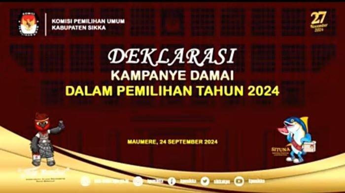 LINK Live Streaming Deklarasi Kampanye Damai Pilkada Sikka 2024 - Tribunflores.com