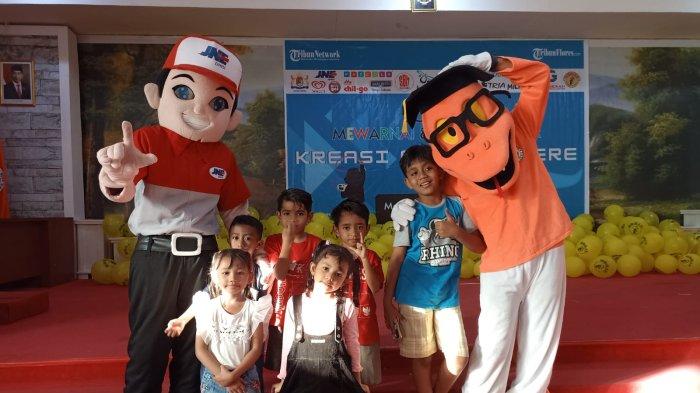 Momen Si Joni Maskot JNE Hibur Peserta dalam Lomba Bertajuk Kreasi Anak ...