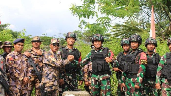 Satgas Yonif 742/SWY dan UPF Timor Leste Patroli Bersama di Batas Negara - Tribunflores.com