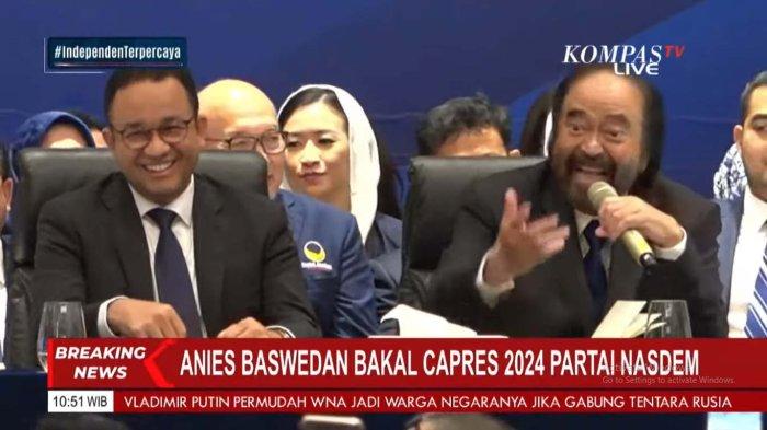 BREAKING NEWS: NasDem Usung Anies Baswedan Bakal Calon Presiden 2024 - Tribunflores.com