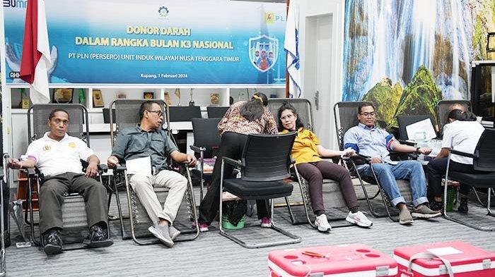 Peringati Bulan K3, PLN UIW NTT Gelar Donor Darah di Kantor PMI NTT - Tribunflores.com