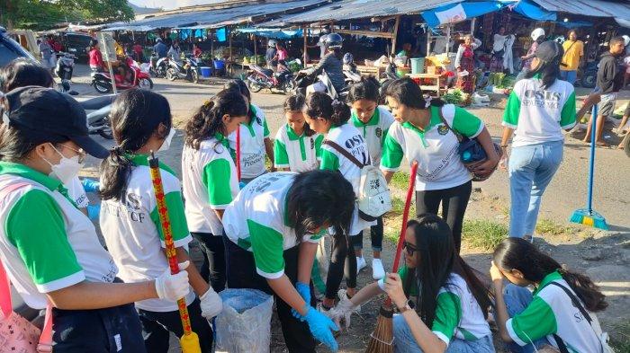 Siswa SMPK Frater Maumere Gelar Aksi Peduli Lingkungan Bersihkan Pasar ...
