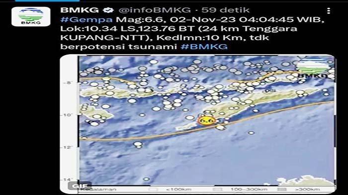 BREAKING NEWS: Warga Kaget, Gempa M 6,6 Guncang Kupang NTT - Tribunflores.com