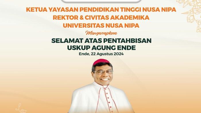 Rektor Universitas Nusa Nipa: Uskup Agung Ende Terpilih Imam yang ...