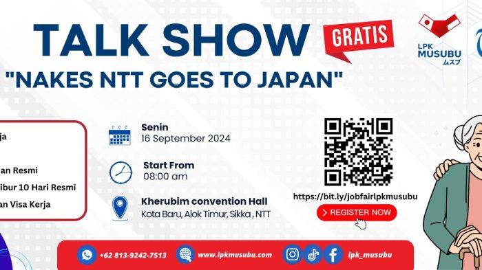 LPK Musubu Bakal Gelar Job Fair Nakes NTT ke Jepang di Maumere 16 September 2024 - Tribunflores.com