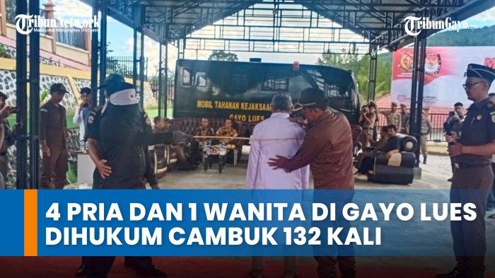 4 Pria dan 1 Wanita di Blangkejeren Dihukum Cambuk 132 Kali ...