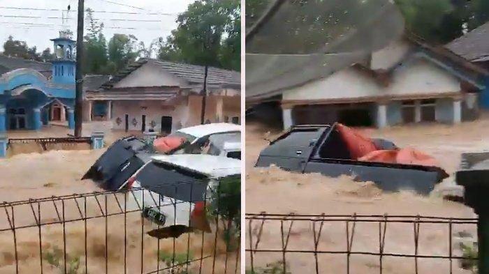 Hujan Deras Menyebabkan Banjir Bandang Serta Longsor di Sukabumi Provinsi Jawa Barat ...
