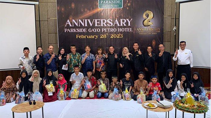 Wujud Syukur Hari Ulang Tahun Ke-2, Parkside Gayo Petro Hotel Gelar Santunan Anak Yatim ...