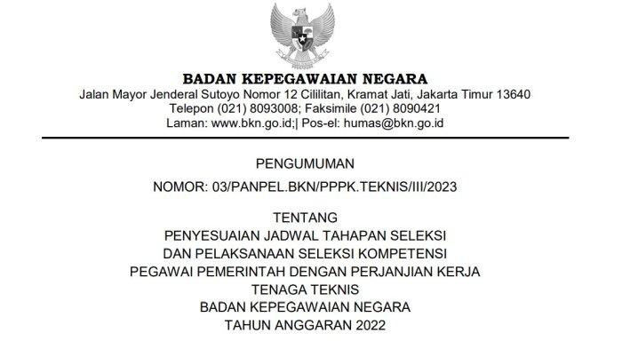 Terbaru Tahapan Seleksi Pppk Guru 2022 Rampung Mei 2023 Berikut