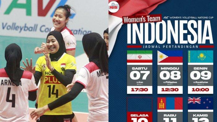 Jadwal Siaran Langsung Timnas Voli Putri Indonesia di AVC Nations Cup 2025 - tribungayo.com