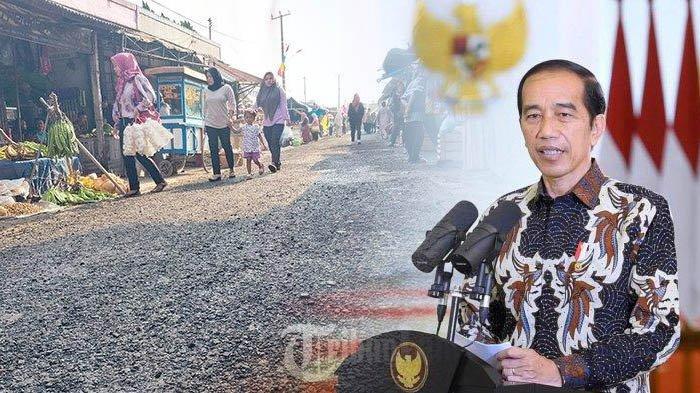 Bak Kisah Roro Jonggrang, Jalan Pasar Natar Lampung Disulap Mulus, Jelang Kedatangan Presiden ...