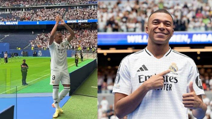 Real Madrid Resmi Perkenalkan Kylian Mbappe di Santiago Bernabeu, Antusias Penggemar Menggila ...