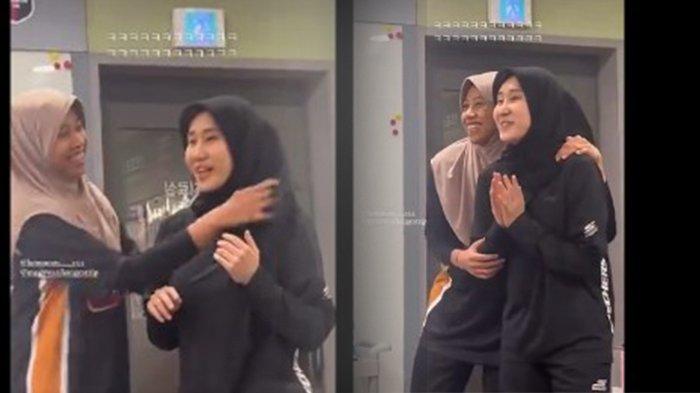 Momen Kocak Megawati Hangestri Kenakan Hijab untuk Yeum Hye-seon di ...