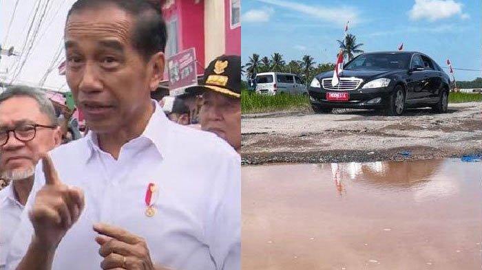 Dikawal Paspampres, Mobil Presiden Jokowi Melintasi Jalan Rusak di Lampung - tribungayo.com