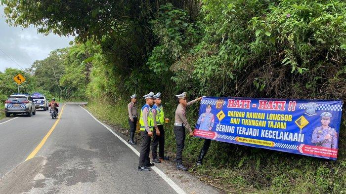 Satlantas Polres Bener Meriah Pasang Imbauan di Titik Rawan Kecelakaan, Ini Lokasinya ...