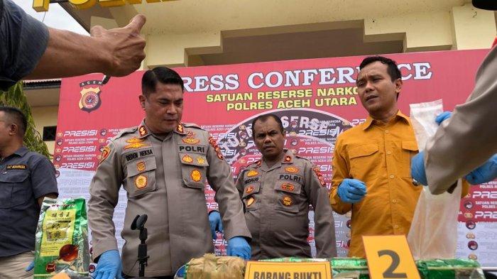 Polres Aceh Utara Tangkap Pemilik 12 Kilogram Sabu Bersama Pengedar dan Perantara - tribungayo.com