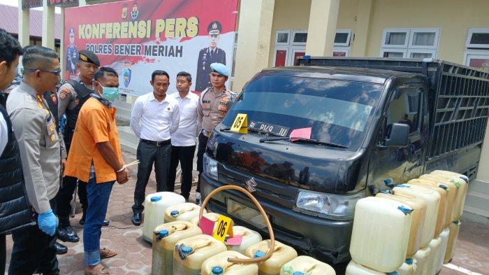 Polres Bener Meriah Amankan Pelaku Penimbunan BBM Ilegal, Terancam 6 Tahun Penjara Denda 60 ...