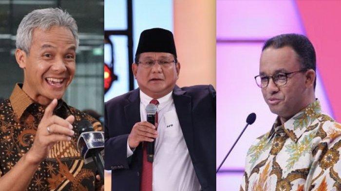 Simulasi Tiga Bintang Capres 2024: Ganjar dari PDIP Ungguli Prabowo dan Anies - Tribun Gorontalo