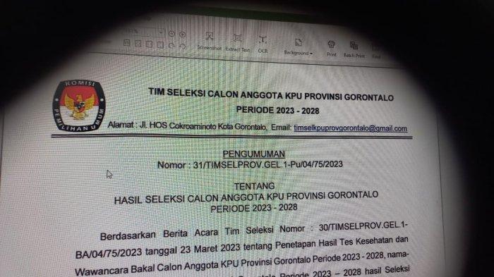 Nama-nama 10 Besar Calon Anggota KPU Provinsi Gorontalo 2023-2028 - Tribun Gorontalo