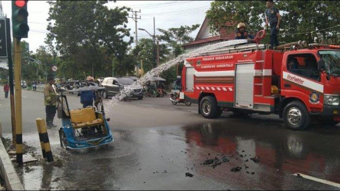 Kronologi Bentor Terbakar di Kawasan Menara Keagungan Limboto Gorontalo ...