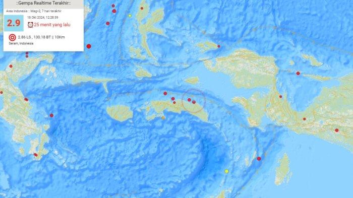 Gempa Bumi Baru Saja Terjadi Magnitudo 2.9 Guncang Perairan Seram Bagian Timur - Tribun Gorontalo