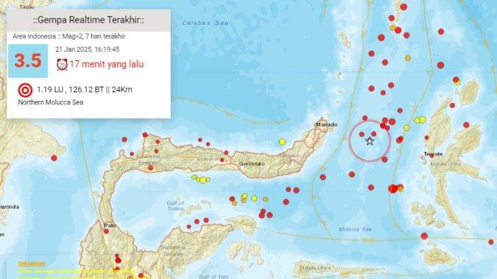 Gempa Bumi Baru Saja Terjadi Selasa Sore 21 Januari 2025, Ini Lokasi dan Dampaknya - Tribun ...