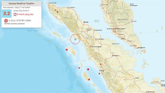 Gempa Bumi Magnitudo 3.2 Guncang Sumatera Utara: Berikut Lokasi, Dampak ...