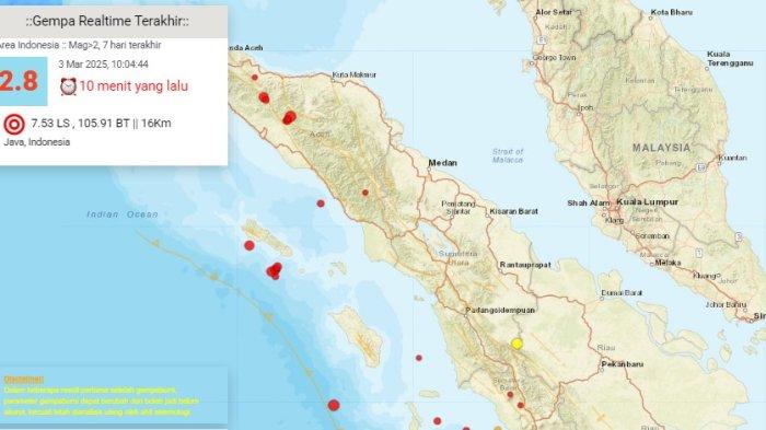 Terkini! Gempa Bumi Magnitudo Baru Saja Mengguncang Senin Pagi 03 Maret 2025 - Tribun Gorontalo